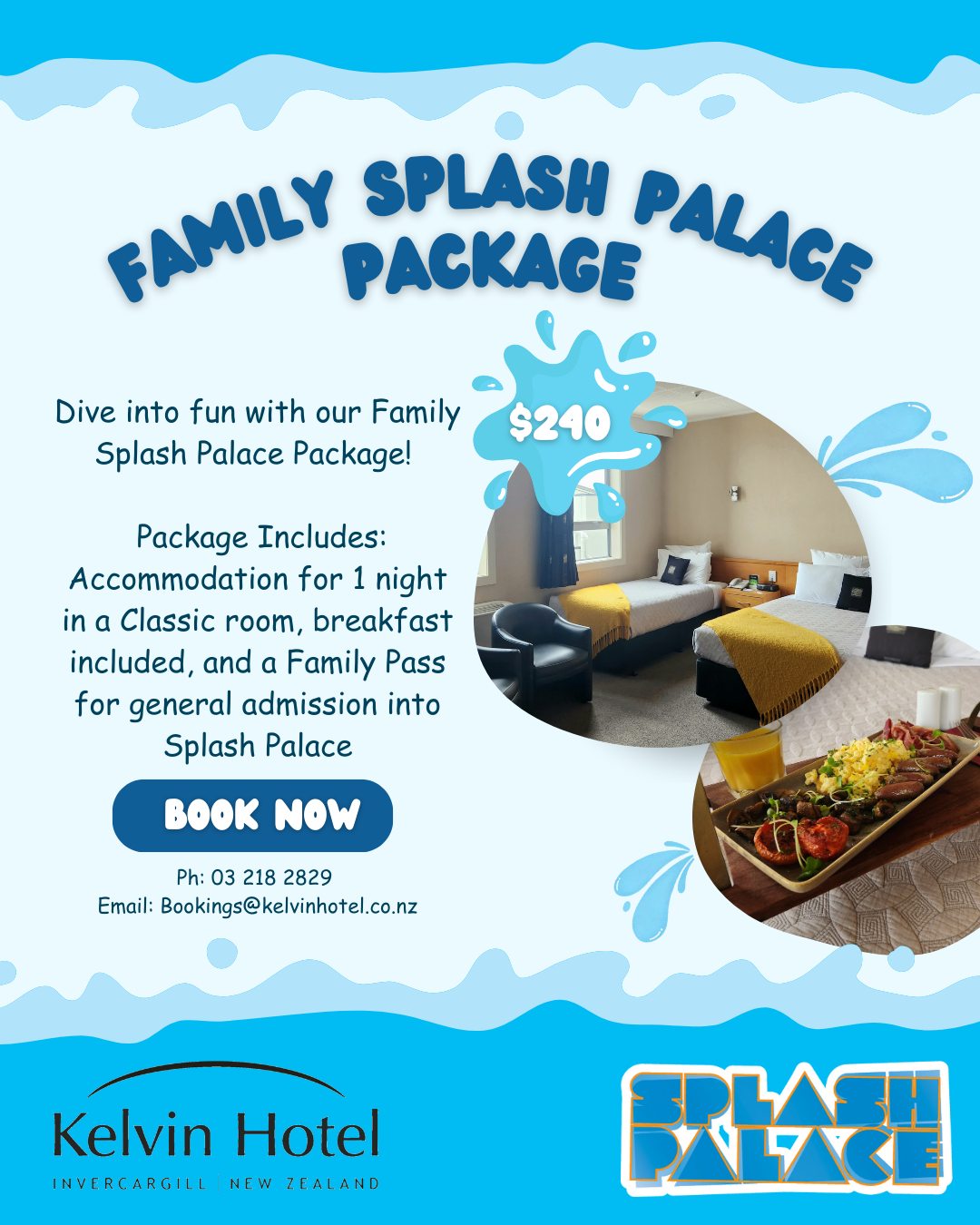 Splash Palace Family Package - Kelvin Hotel